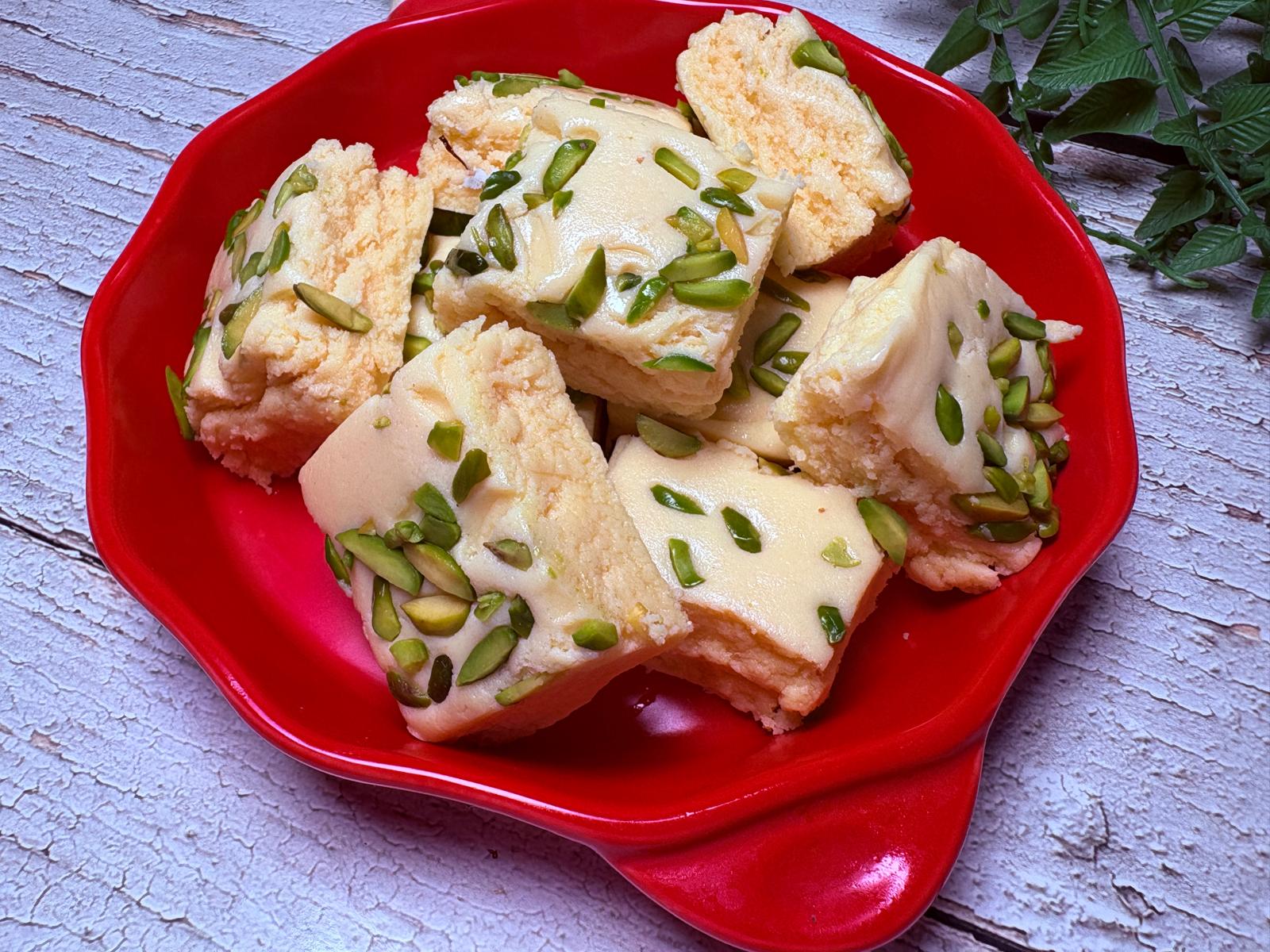 Milk Powder Burfi Recipe – Easy Indian Sweet with Ghee and Saffron ...